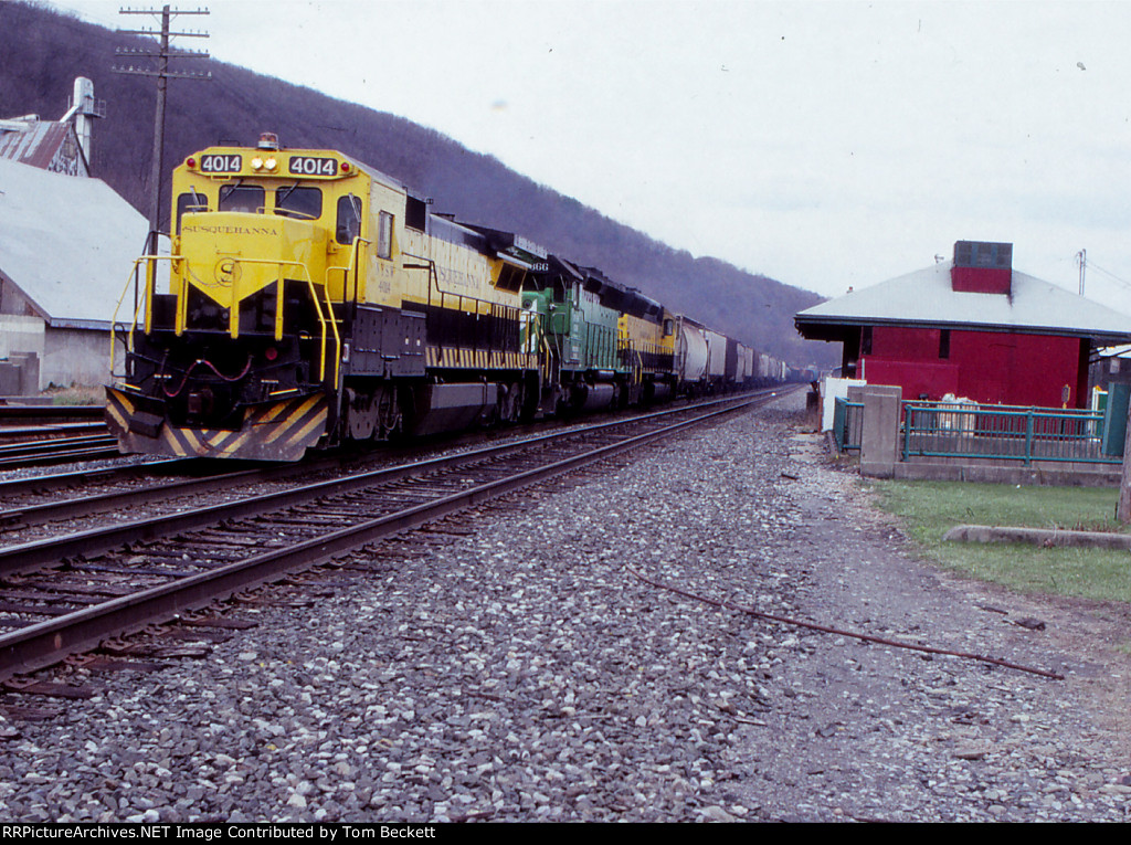 Rolling past the station